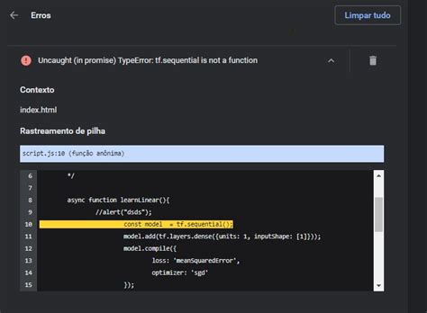Javascript Uncaught In Promise TypeError Tf Sequential Is Not A Function Stack Overflow
