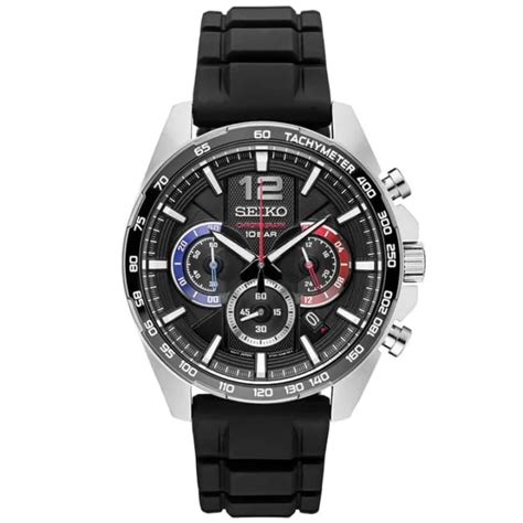 SEIKO ORIGINAL CHRONOGRAPH SEIKO SSB347P1 Men RO Hitam Resin