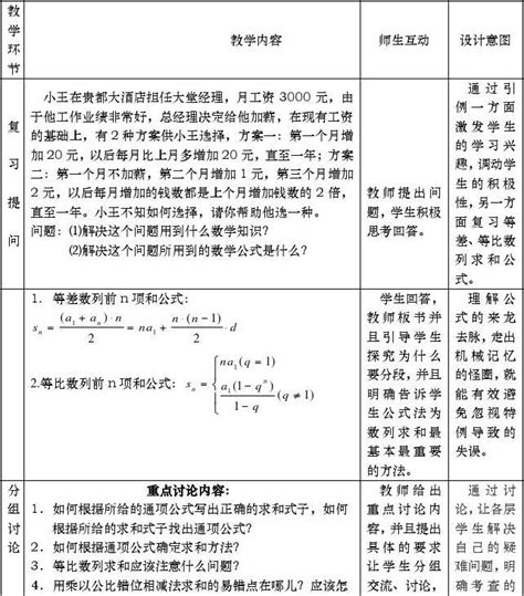数列求和教案 新word文档免费下载亿佰文档网