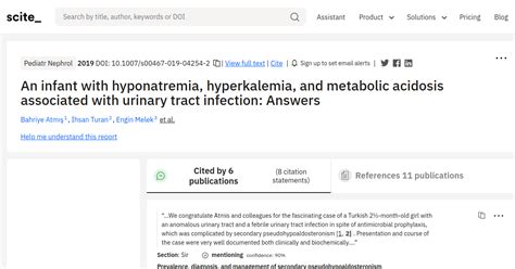 [citation Report] An Infant With Hyponatremia Hyperkalemia And Metabolic Acidosis Associated