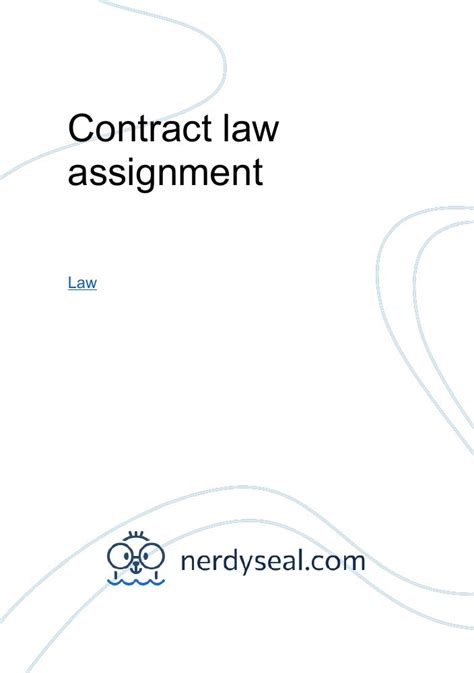 Contract Law Assignment 260 Words Nerdyseal