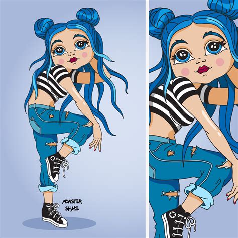 Иллюстрация Мальвина в стиле детский | Illustrators.ru