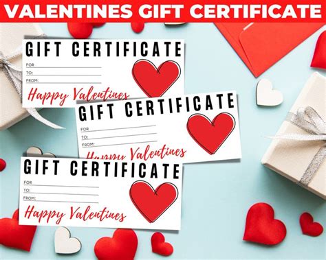 Valentines Day Massage T Voucher Instant Download Editable Text