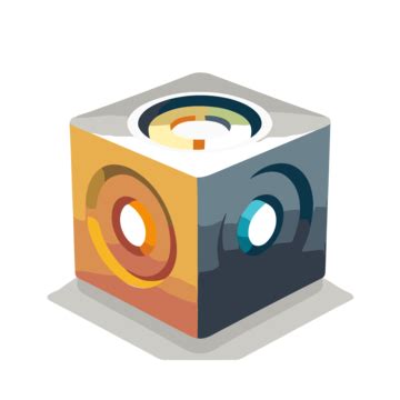 Screenshots Of A Colorful Square Cube Icon Icon Vector A Simplistic