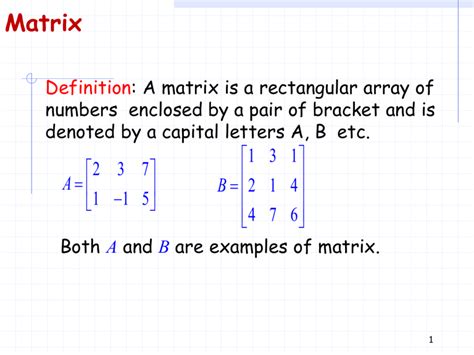 Introduction To Matrices Types And Operations
