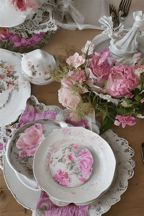 Shabby Chic Table Setting Thanksgiving · Creative Fabrica
