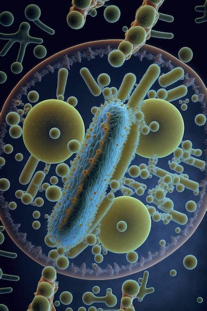 Premium Ai Image Representation Of Microorganisms