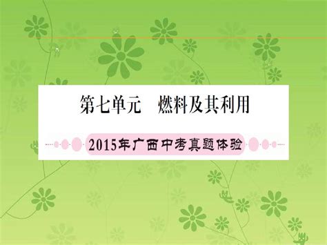 【掌控中考】2016化学广西专版复习配套课件：第一篇考点系统复习第七单元燃料及其利用共58张pptword文档在线阅读与下载无忧文档