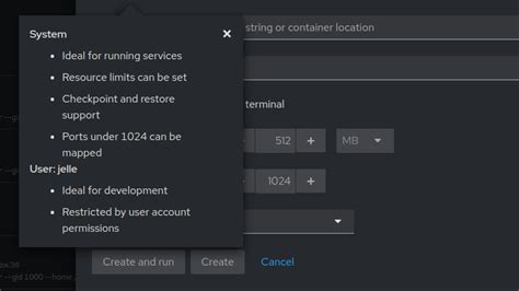 Bug Popover In Create Container Dialog Is Broken · Issue 1302