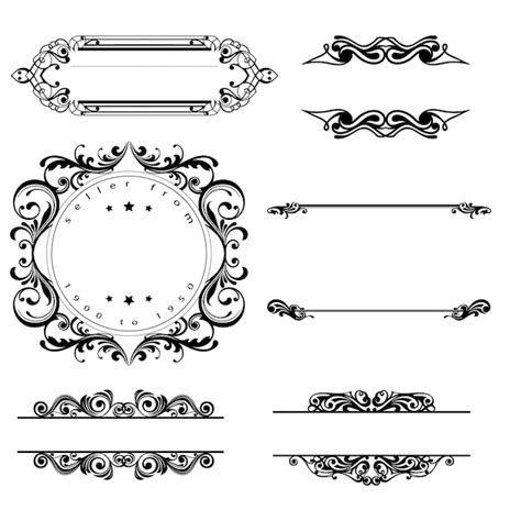 Premium Vector Set Of Decorative Vintage Frames And Borders Vector