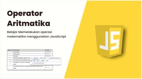 Belajar Javascript 06 Operator Aritmatika — Minarsih Tech