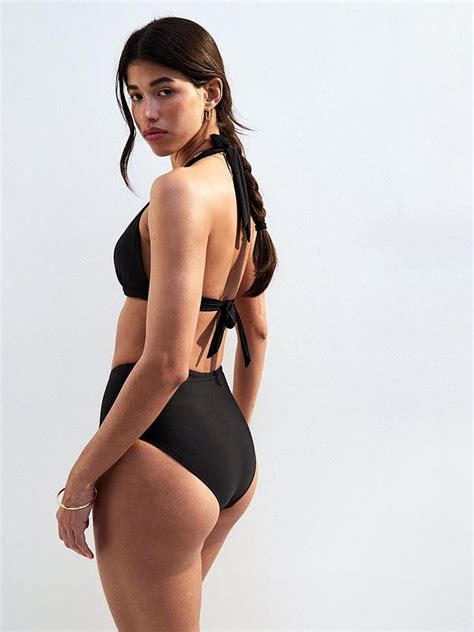 New Look Mix And Match High Waisted Bikini Bottoms Black Littlewoods