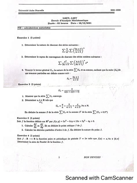 Analyse Math 1sur2 Pdf