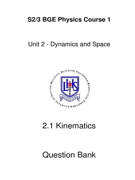 523090 21 Bge 1 Kinematics Question Bank Pdf Speed Acceleration