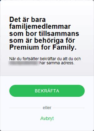 Acceptera inbjudan till Spotify Familj Guide Support G typ överallt Det är Telia