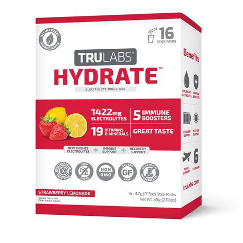 Trulabs® Hydrate Powders Strawberry Lemonade 16 Servings