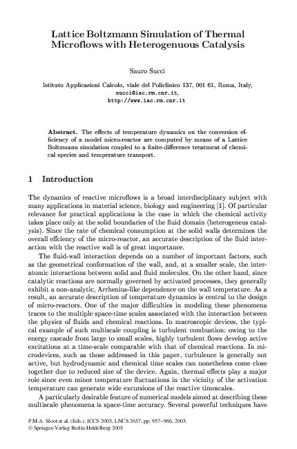 pdf lattice boltzmann simulation of thermal microflows with