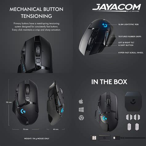 LOGITECH G502 LIGHTSPEED WIRELESS GAMING MOUSE