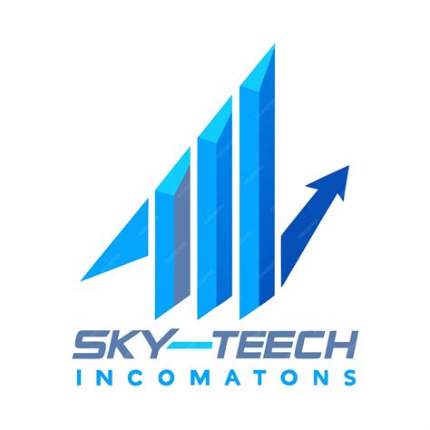 Skytech Innovations Logo Futuristic Design With Upward Blue Lines