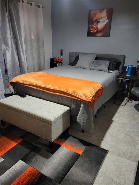 Dark Orange Fringe Throw Blanket 50x60
