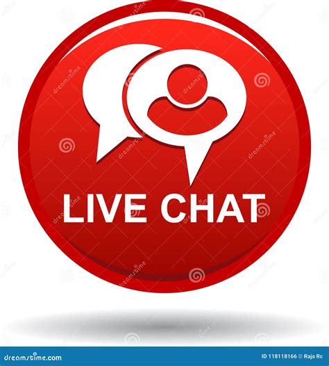 Live Chat Icon Web Button Red Stock Vector Illustration Of Client
