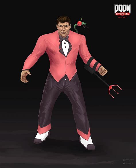 Doomguy Wearing Charlie Morningstars Outfit As A Skin I Commissioned