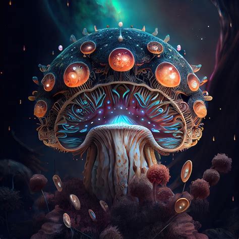 Hongos Psicodélicos Ilustraciones Foto Premium