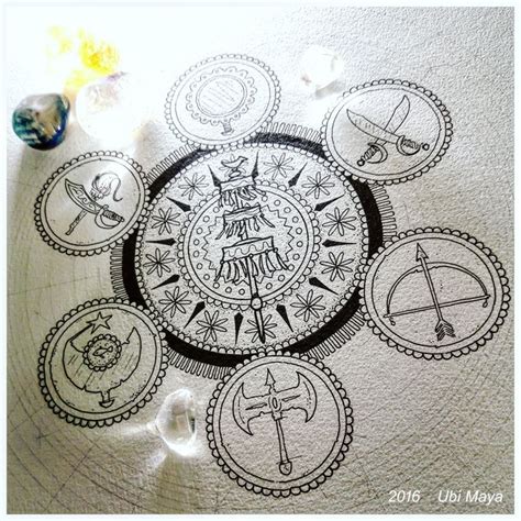 Desenhando arte encomendada destino Niterói RJ MANDALA 7 ORIXÁS