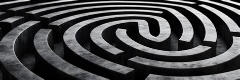 Intricate Maze Symbolizing Confusion And Thought Premium Ai Generated