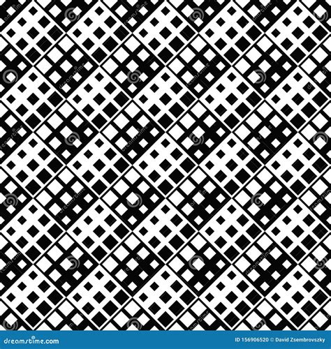 Black And White Abstract Geometrical Square Pattern Background Design Stock Vector