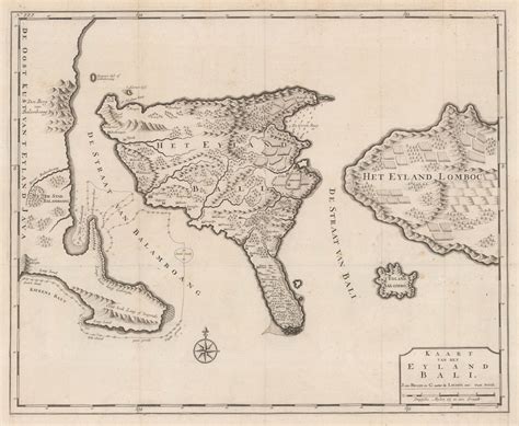 François Valentyn First large scale map of Bali 1726 The Map House