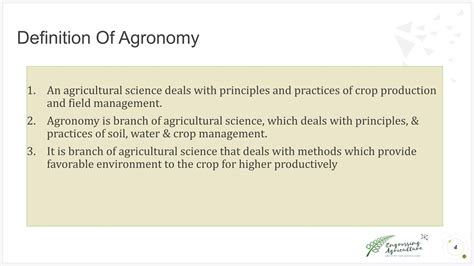 Introduction To Agronomy Pptx