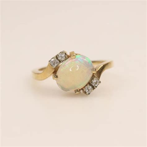10kt Gold Opalite Diamond Ring Property Room