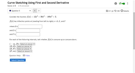 Solved Curve Sketching Using First And Second Derivative Chegg