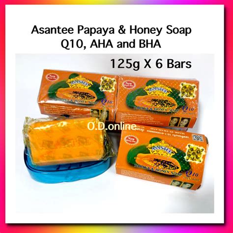 Asantee Papaya And Honey Soap Q10 Aha And Bha Herbal Lightening Soap