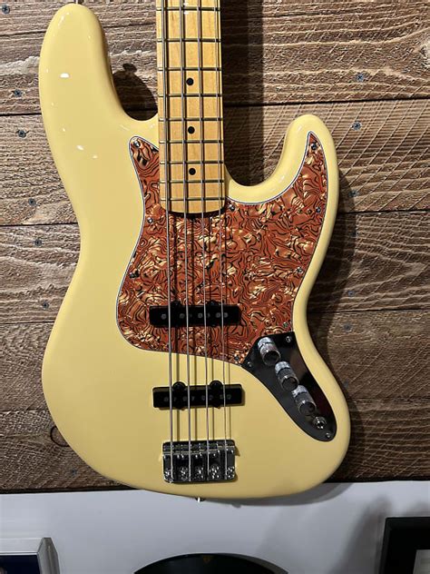 Fender Custom Jazz Bass Butter Cream Vintera Pickups Reverb
