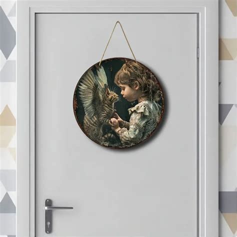 Aluminijumska Zidna Tabla U Vintage Stilu Sa Mačkom I Temu