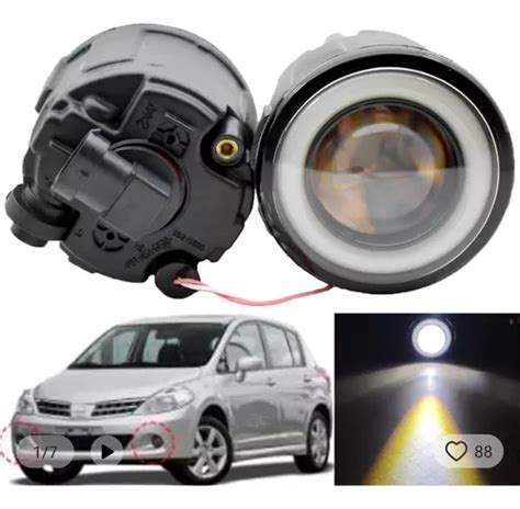 Faros De Niebla Con Lupa Y Drl Luz De Dia Nissan Tiida MercadoLibre