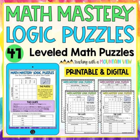 Math Logic Puzzles For Critical Thinking And Enrichment Teaching With