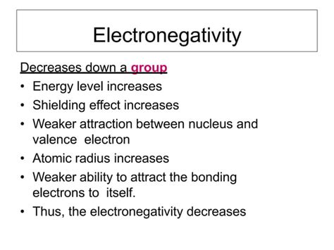 Electro Negativity And Electron Affinity Pptx