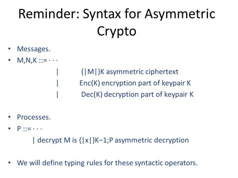 Verification Of Security Protocols Chapter B Secrecy Types For