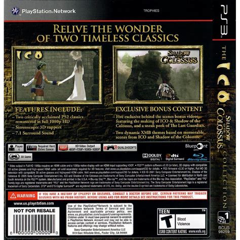 The Ico And Shadow Of Colossus Collection - Ps3 (Bcus 98259) (Seminovo ...