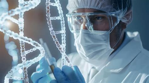 Premium Photo Futuristic Genetic Modification Process For Longevity And Antiaging Advancements