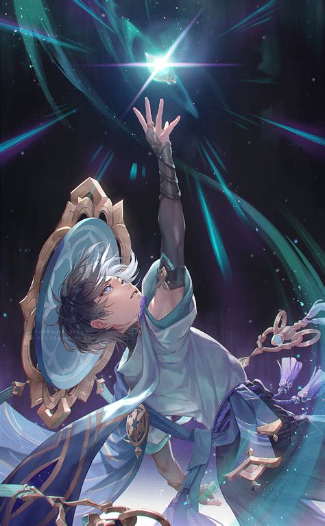 Aura Draws Scaramouche Genshin Impact Wanderer Genshin Impact Genshin Impact Light