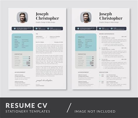 Cv Propre Moderne Et Professionnel PSD Premium