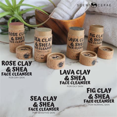 Clay And Shea Travel Face Cleanser Stick 4 Pack Mini Push Ups Scentcerae