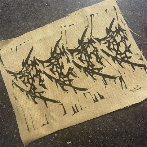 Metal Font Acab Patch Hand Stamped On Upcycled Depop