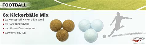 Carromco Kickerbälle 36mm Für Tischfußball Tischkicker Kickerball Set