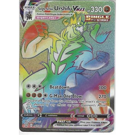 Pokemon Trading Card Game 167163 Single Strike Urshifu Vmax Rare
