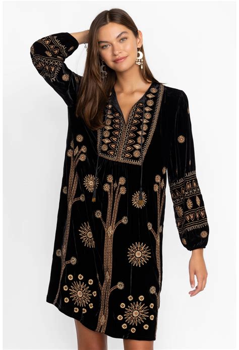 Buy Heidi Velvet Yoke Dress Johnny Was